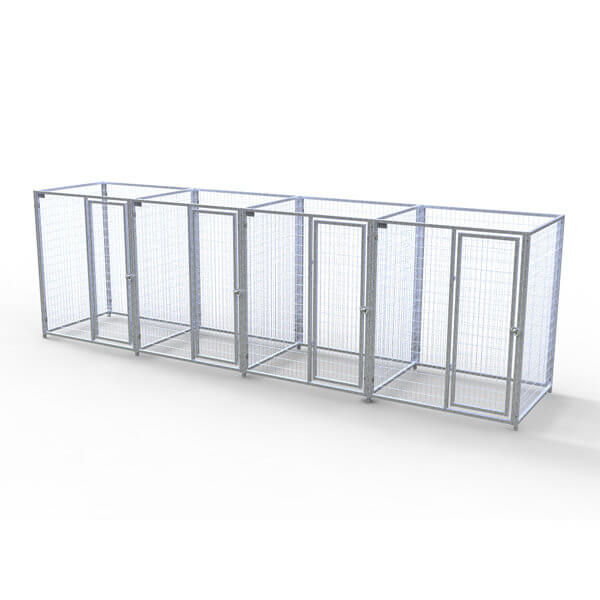 TK Kennels Pro-Series Enclosed Multi-Dog Kennel for Indoor/Outdoor Use ...